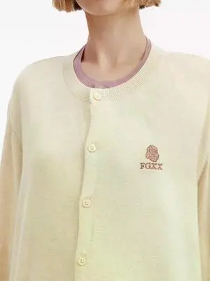 FINGERCROXX Layered Cardigan With Logo Embroidery