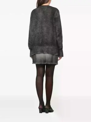 Avant Toi Faded-effect Ribbed-trim Sweater