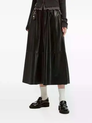 MUSIUM DIV. Flared Midi Skirt With Heart Charm