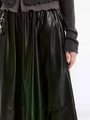 MUSIUM DIV. Flared Midi Skirt With Heart Charm
