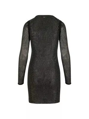 Dkny Stud-embellished Mesh Mini Dress