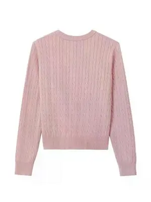 CHOCOOLATE Cable-knit Logo-patch Sweater