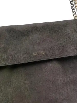 Orciani Logo-plaque Foldover Shoulder Bag