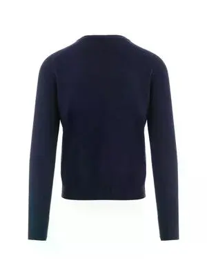 OLIVER LATTUGHI Crew-neck Raglan-sleeve Sweater - Blue