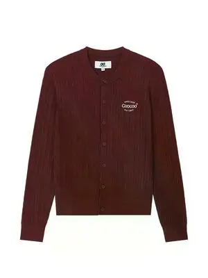 CHOCOOLATE Cable-knit Embroidered Cardigan