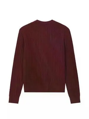 CHOCOOLATE Cable-knit Embroidered Cardigan