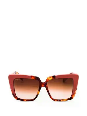 FERRAGAMO Square Frame Sunglasses - Red