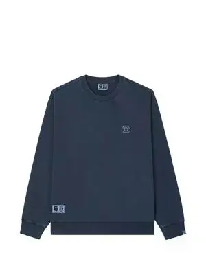 FINGERCROXX Logo-patch Crew-neck Sweatshirt - Blue