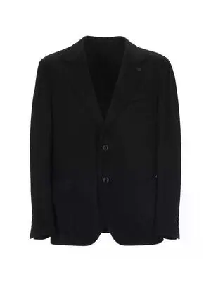 LARDINI Cashmere Single-breasted Jacket - Black