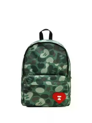 AAPE BY *A BATHING APE Camouflage-print Heart-patch Backpack