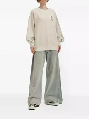 FINGERCROXX Logo-embroidered Cotton Sweatshirt