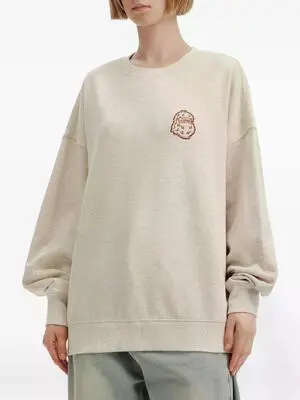 FINGERCROXX Logo-embroidered Cotton Sweatshirt
