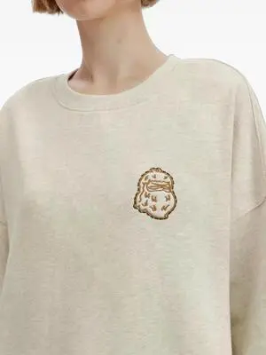 FINGERCROXX Logo-embroidered Cotton Sweatshirt
