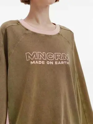 MINI CREAM Logo-print Panelled Sweater