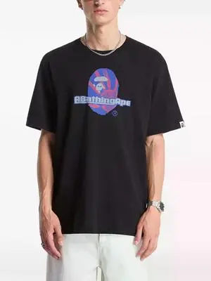 A BATHING APE Handprint Ape Head T-shirt - Black