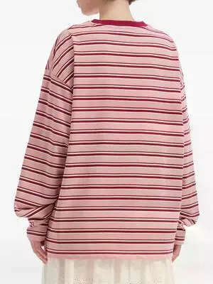 TOUT A COUP Horizontal Stripe Crewneck Long Sleeve T-shirt