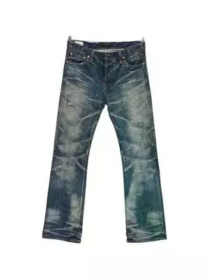 Mastercraft Union Faded Distressed Jeans - Blue