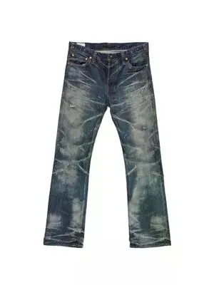 Mastercraft Union Faded Distressed Jeans - Blue