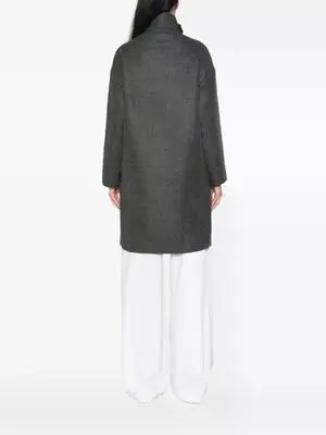 19.61 MILANO Button-up Funnel-neck Coat