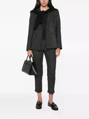 19.61 MILANO Elasticated-waistband Turn-up Trousers
