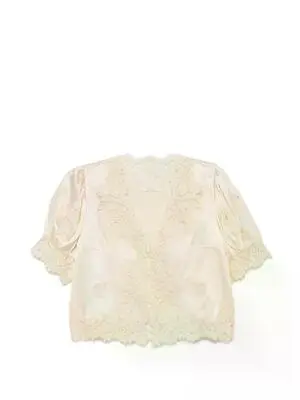DÔEN Idella Lace-trimmed Top - Neutrals