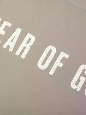 Fear Of God Logo-print Long-sleeve T-shirt - Grey