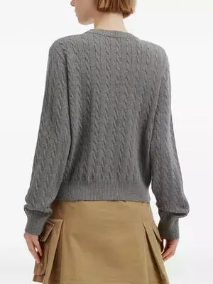 CHOCOOLATE Cable-knit Embroidered Sweater