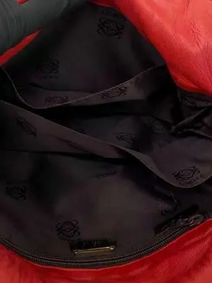 Loewe 2015-2026 Embossed Leather Flamenco Tassel Crossbody Bag
