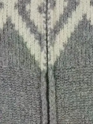 KANGRA Geometric-pattern Zip-up Cardigan