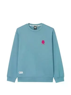 FINGERCROXX Logo-patch Cotton Sweatshirt - Blue