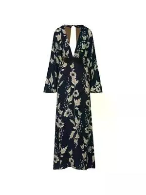 Johanna Ortiz Hibiscus Floral-print Silk Dress