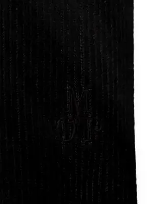 Marc O'polo Ribbed-knit Logo-embroidered Scarf