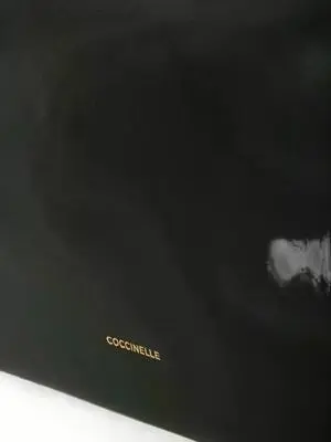 COCCINELLE Logo-embossed Foldover Shoulder Bag - Black