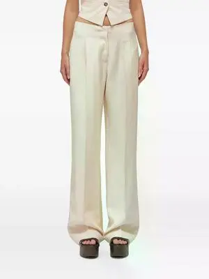 BLUGIRL Pleated Wide-leg Trousers - Neutrals
