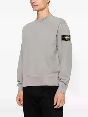 Stone Island Logo Patch Sweatshirt - Grey