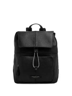 THE BRIDGE Pebbled Leather Flap Backpack