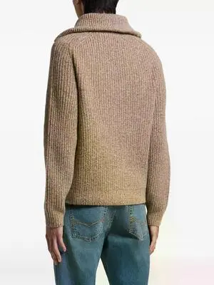 Peserico Ribbed-knit Zip-up Cardigan