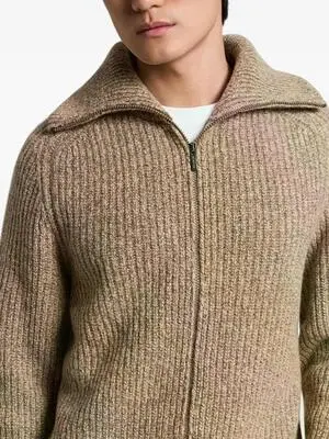 Peserico Ribbed-knit Zip-up Cardigan