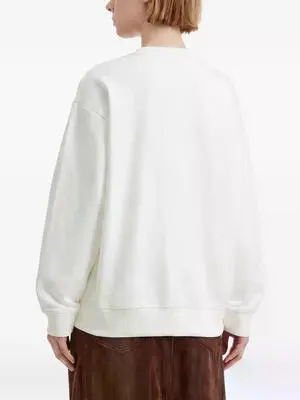 CHOCOOLATE Graphic Print Cotton Sweatshirt - White