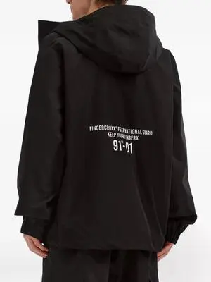 FINGERCROXX Hooded Jacket With Logo Patch