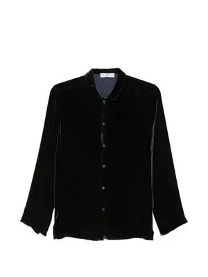 WHYCI Velvet Long-sleeve Shirt - Grey