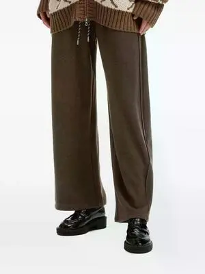 TOUT A COUP Drawstring Wide-leg Fleece Track Pants