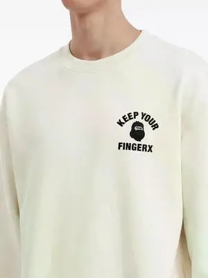 FINGERCROXX Logo-print Crew-neck Sweatshirt