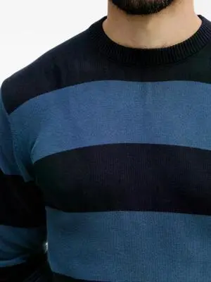BENETTON Horizontal Stripe Crew Neck Pullover