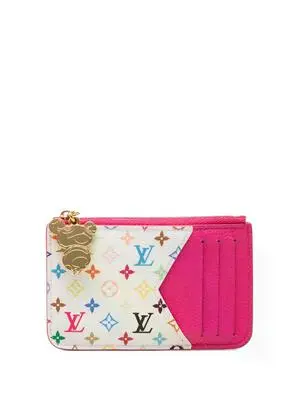 LOUIS VUITTON 2021-2026 Takashi Murakami Monogram Empreinte And Monogram Multicolore Romy Card Holder - Pink
