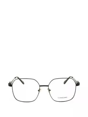 FERRAGAMO Geometric Full Rim Eyeglasses - Black