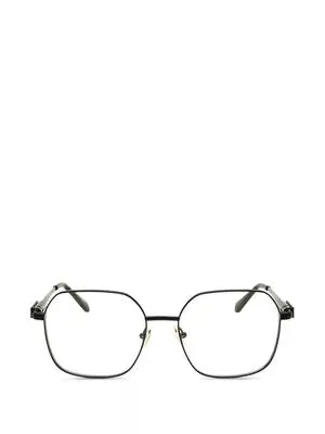 FERRAGAMO Geometric Full Rim Eyeglasses - Black