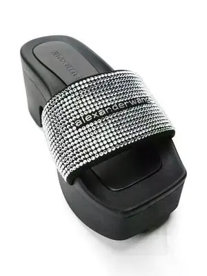 Alexander Wang Crystal-embellished Platform Sandals - Black