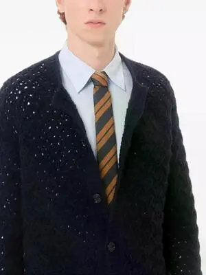 Valentino Garavani Jacquard Regimental Silk Tie
