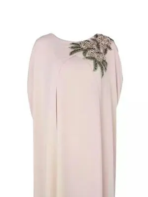 LOODYANA Hand-embroidered Cape Maxi Dress